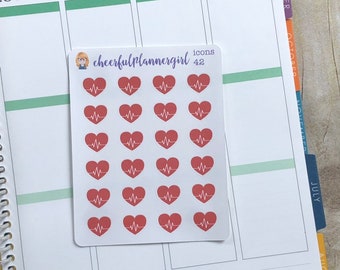 Blood Pressure and Heart Rate Tracker/health Planner Stickers - Etsy