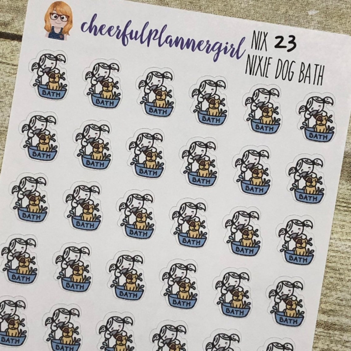 Nixie Dog Bath Planner Stickers - Etsy