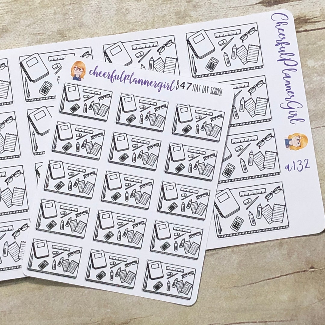 School Flat Lay Planner Stickers - Etsy