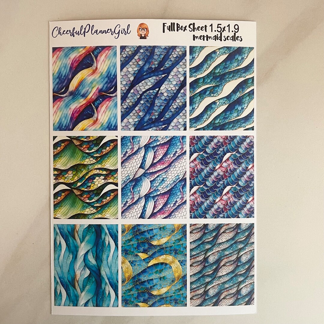 Mermaid Scales Nothing but Full Boxes Standard Vertical - Etsy