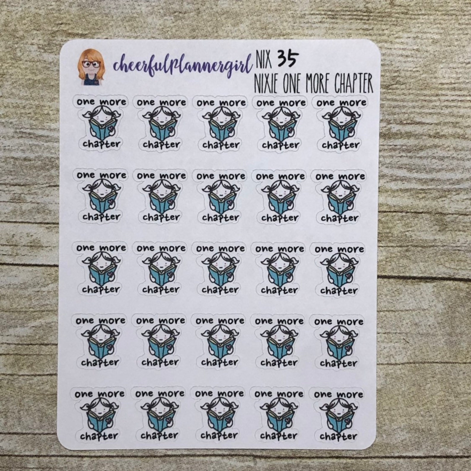 Nixie One More Chapter Planner Stickers | Etsy