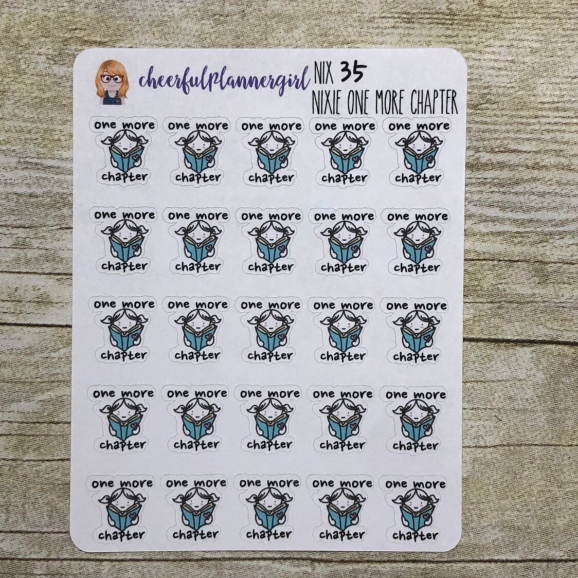 Nixie One More Chapter Planner Stickers | Etsy