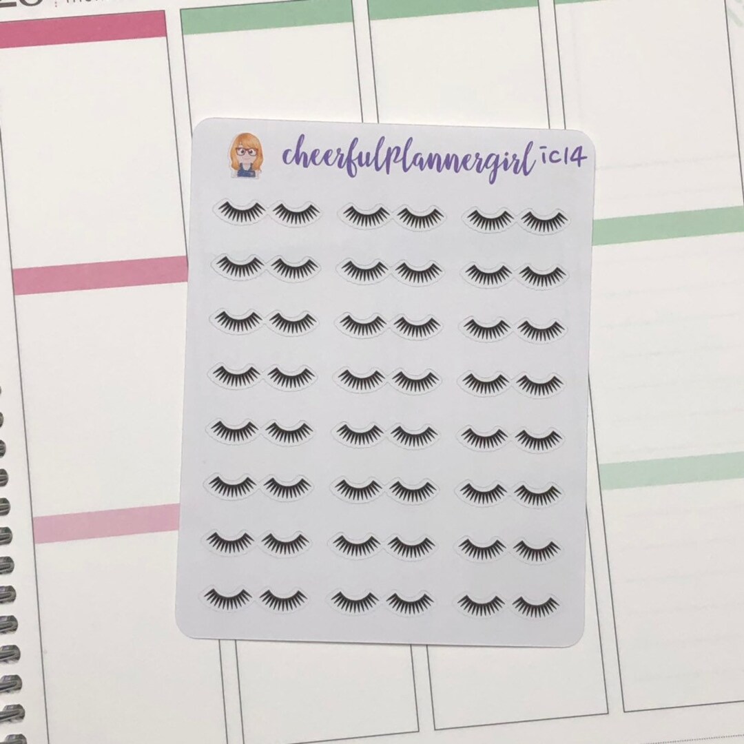 Eyelash Planner Stickers - Etsy