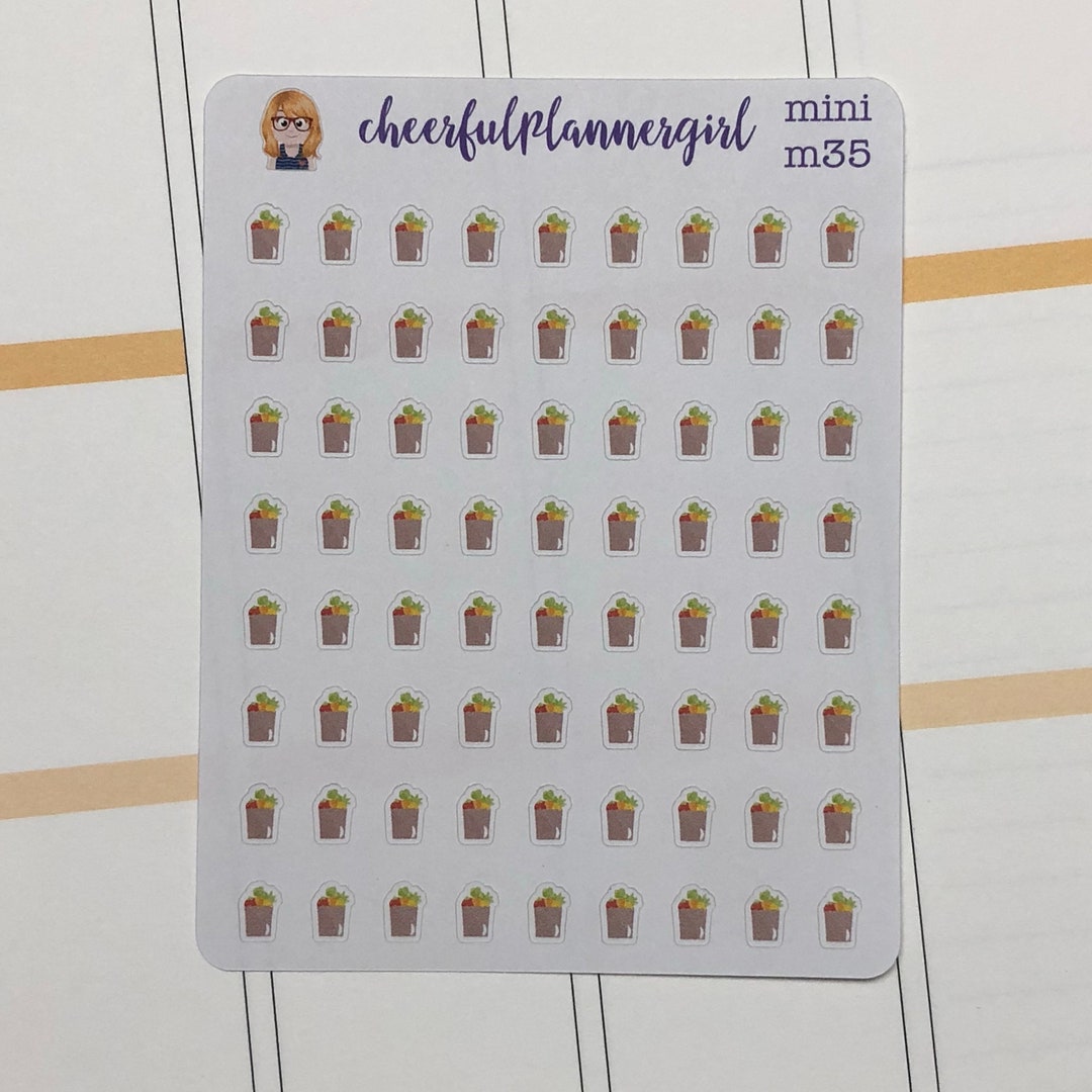 Grocery Bag Mini Stickers - Etsy Canada
