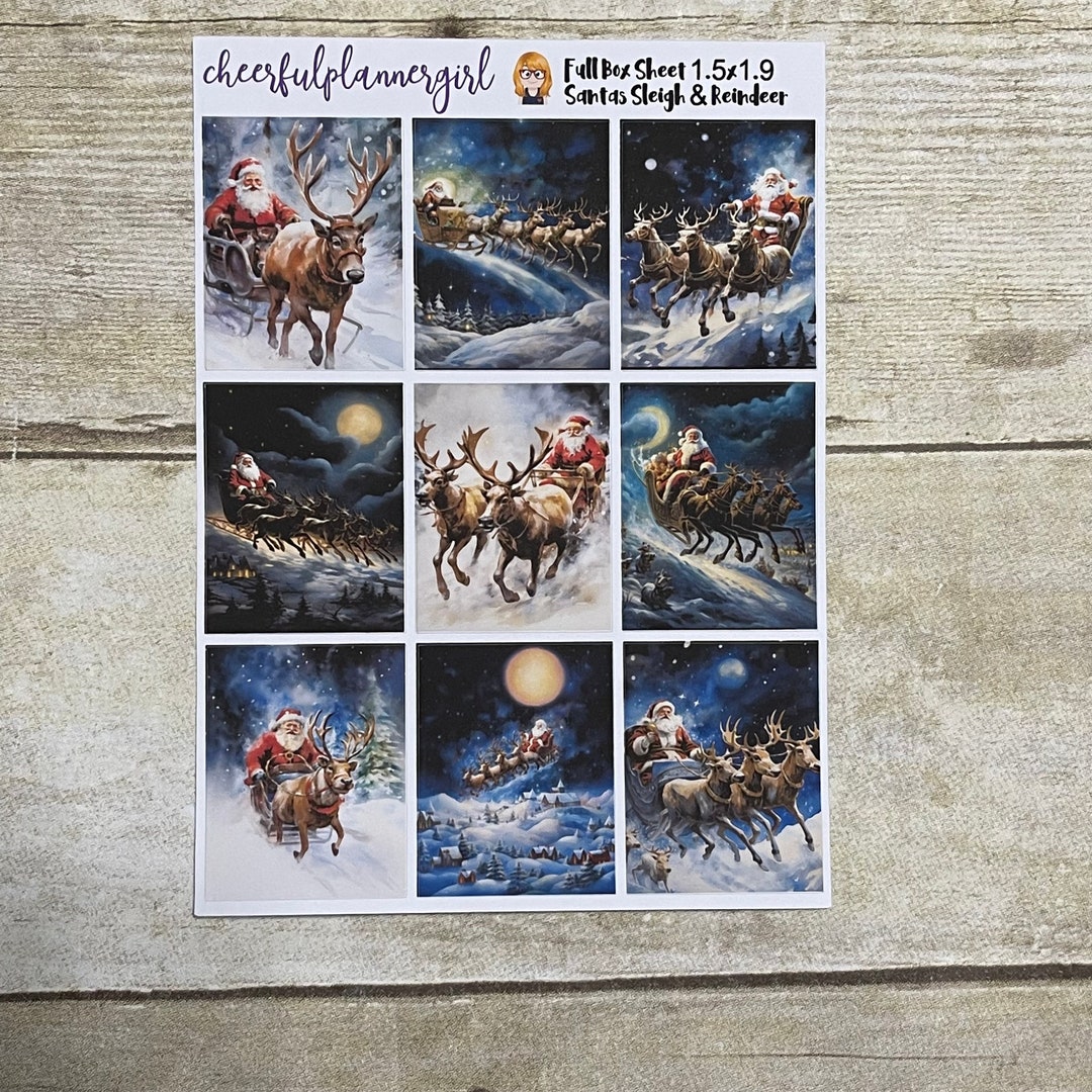 Santas Sleigh and Reindeer Nothing but Full Boxes Standard Vertical - Etsy