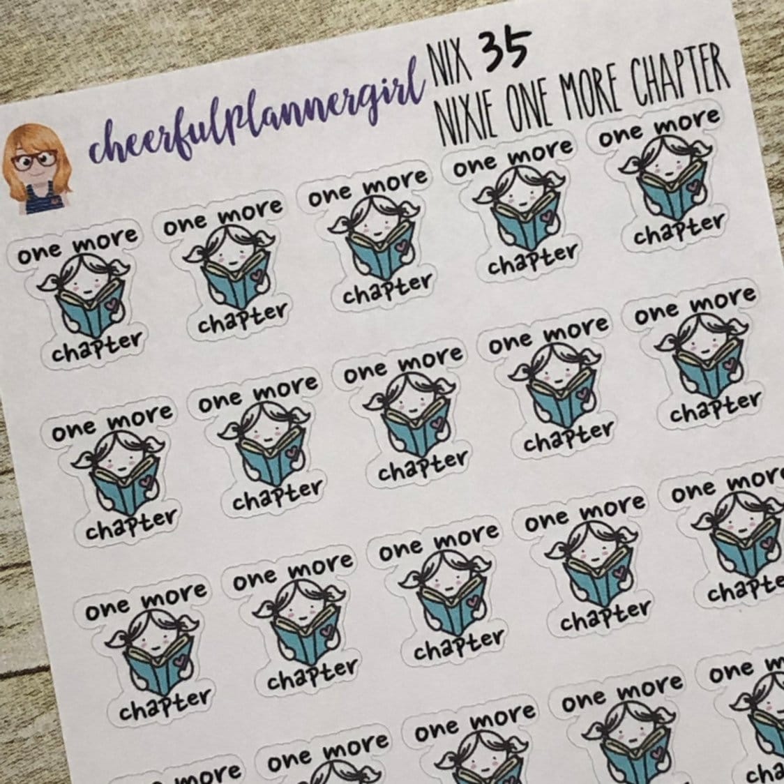 Nixie One More Chapter Planner Stickers | Etsy