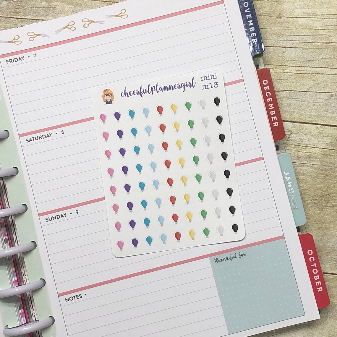 Light Bulb Mini Stickers - Etsy