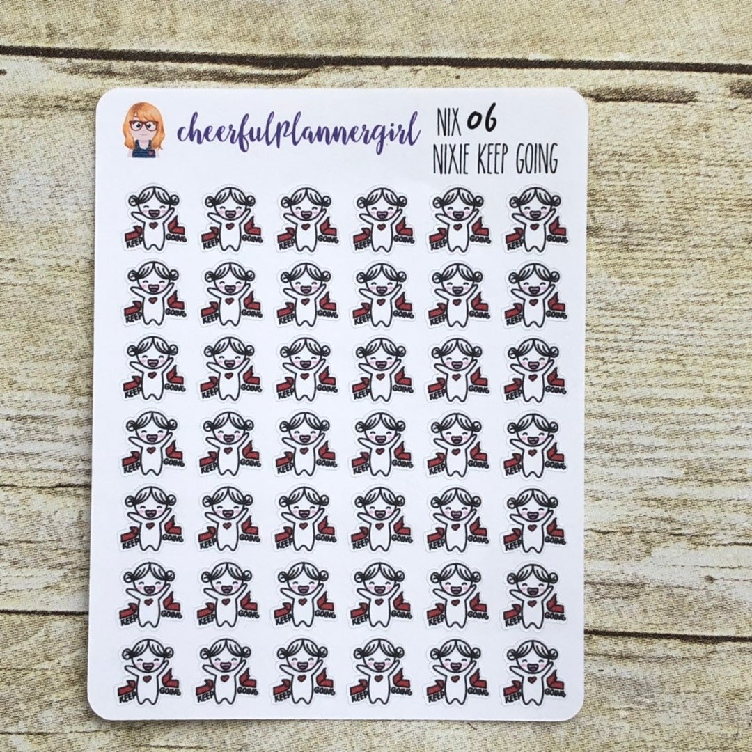 Nixie Keep Going Planner Stickers - Etsy