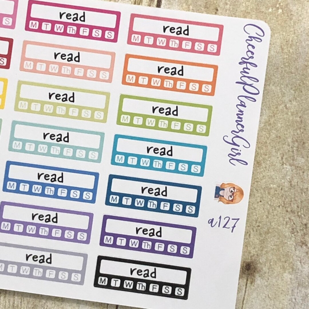 Read Daily Habit Tracker Planner Stickers - Etsy