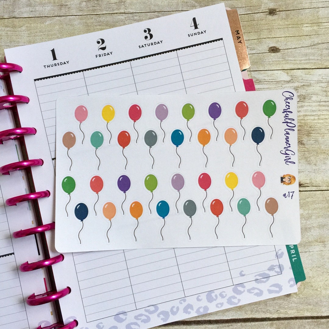 Balloon Planner Stickers - Etsy