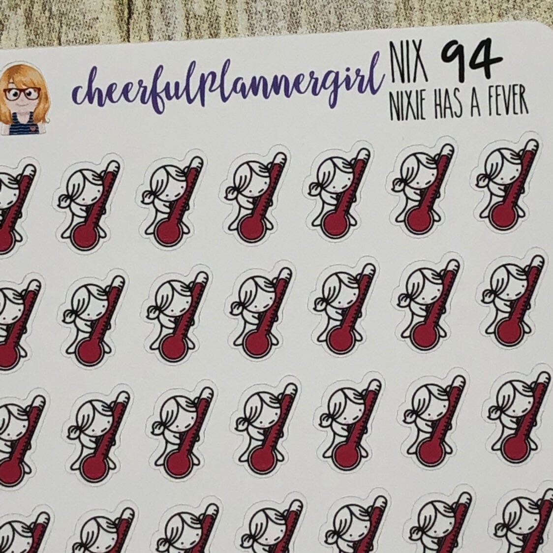 Nixie Has a Fever Planner Stickers | Etsy