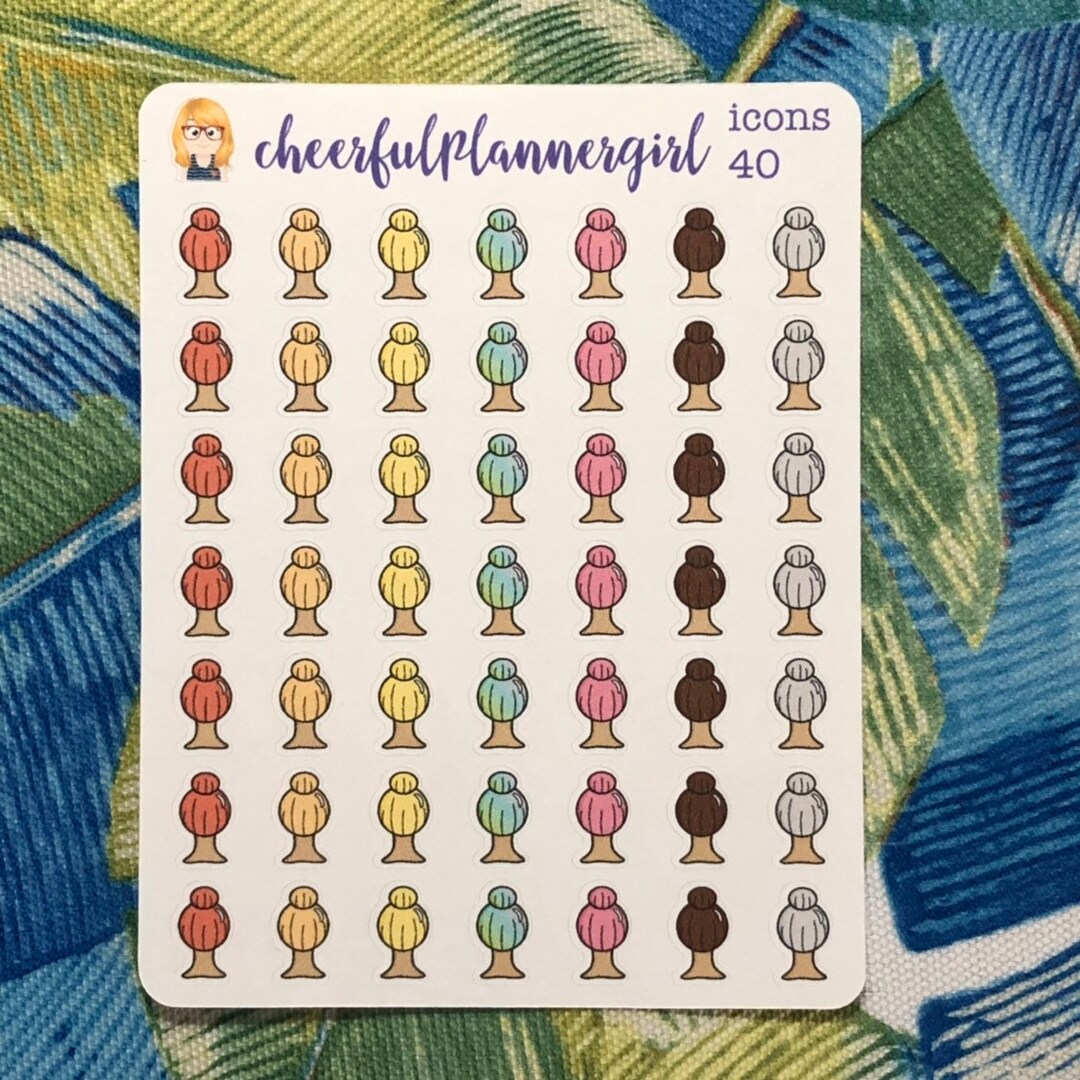 Bun Hair Planner Stickers - Etsy