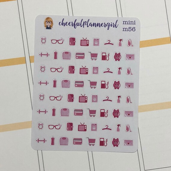 This Week in Pink Mini Stickers | Etsy