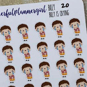 Billy is Crying Planner Stickers - Etsy