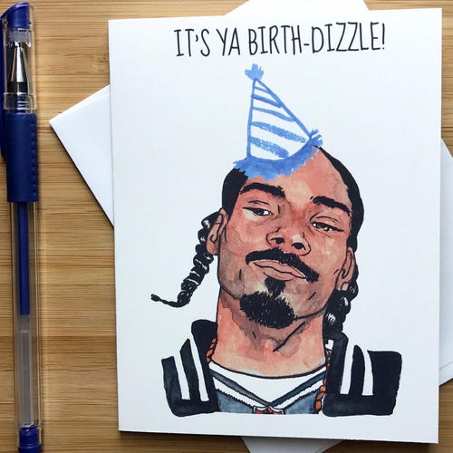 Birth Dizzle Birthday Card Rap Music Birthday Card Funny - Etsy