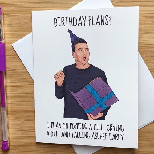 Funny David Rose 'birthday Plans' Birthday Card - Etsy