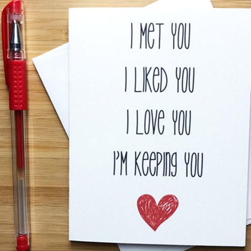 I Like You Card | Etsy