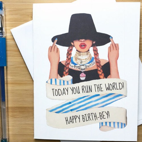 Cute Fingers up Birthday Card Hop Hop Gift Happy Birthday - Etsy