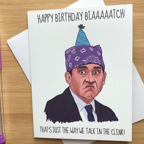 Funny Prison Mike Birthday Card the Office Birthday Funny - Etsy