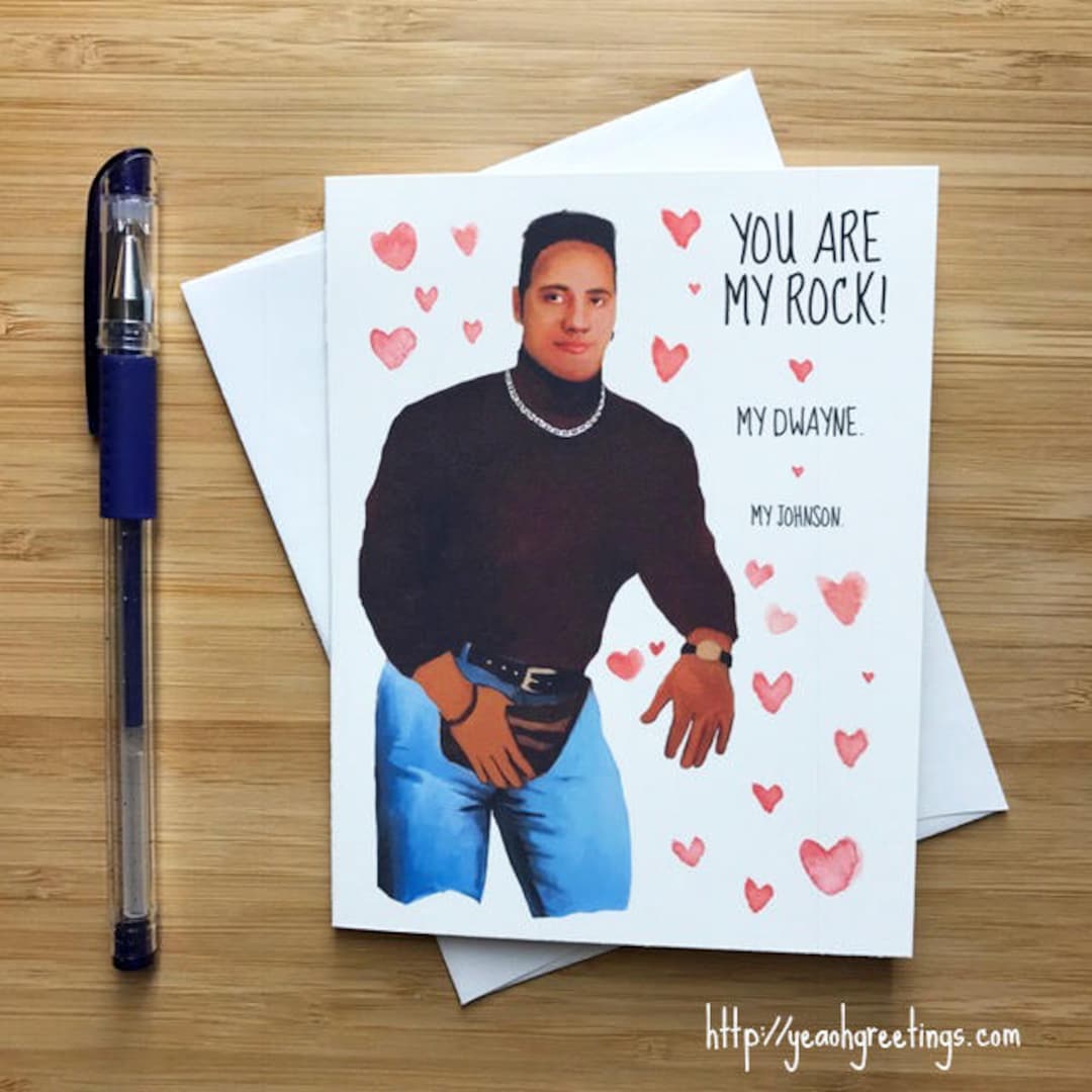 Funny Dwayne Valentines Card ,dwayne Cute Love Card, Romantic Cards ...