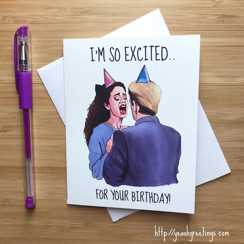 Funny 'Im so excited Birthday Card Cute birthday | Etsy