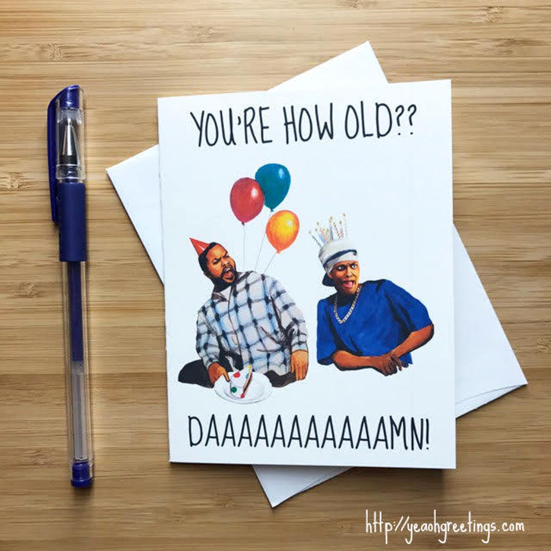 Friday Birthday Card, 90s Pop Culture, Hip Hop Birthday Card, Funny ...