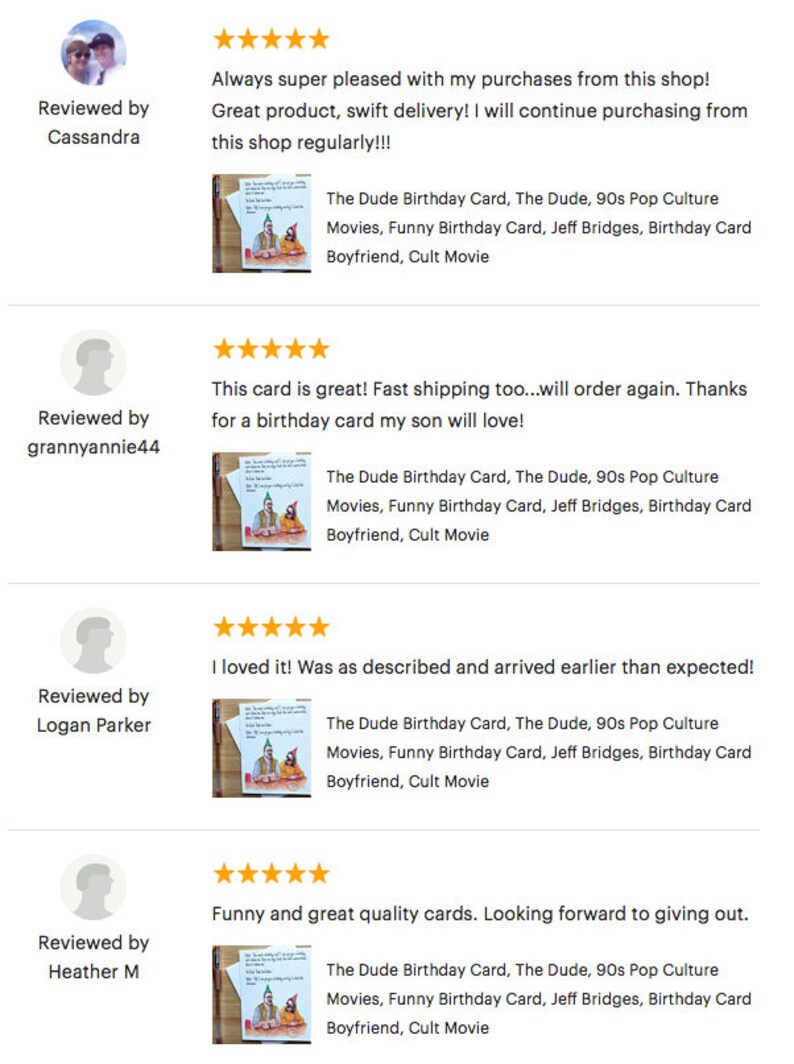 The Dude Birthday Card the Dude 90s Pop Culture Movies - Etsy