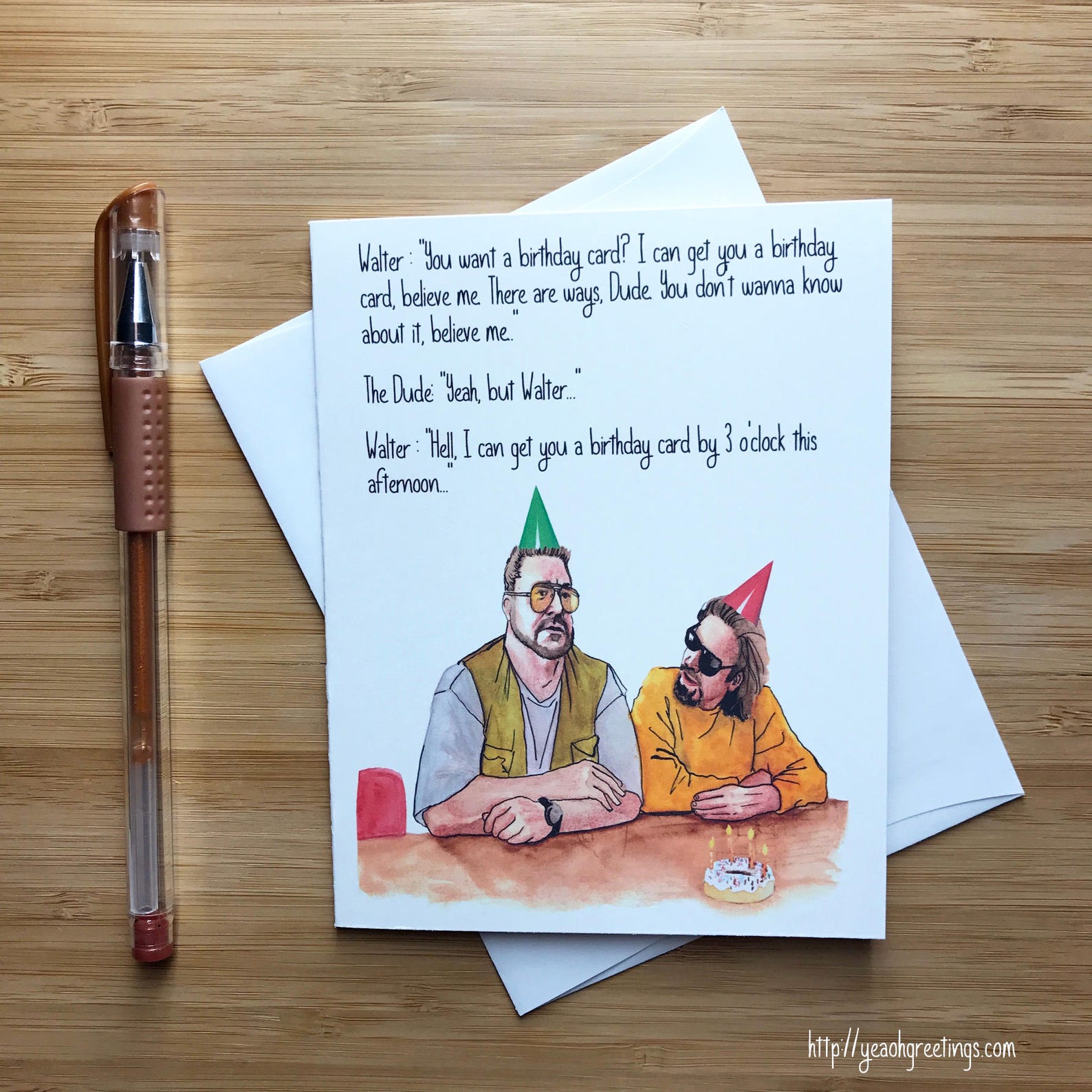 The Dude Birthday Card the Dude 90s Pop Culture Movies - Etsy