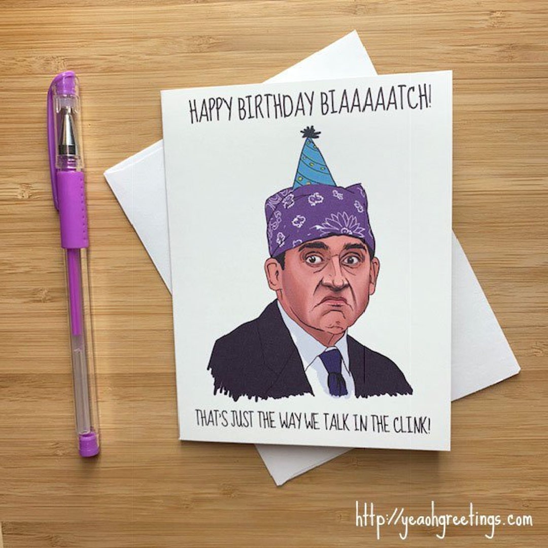Funny Prison Mike Birthday Card, the Office Birthday, Funny Office ...