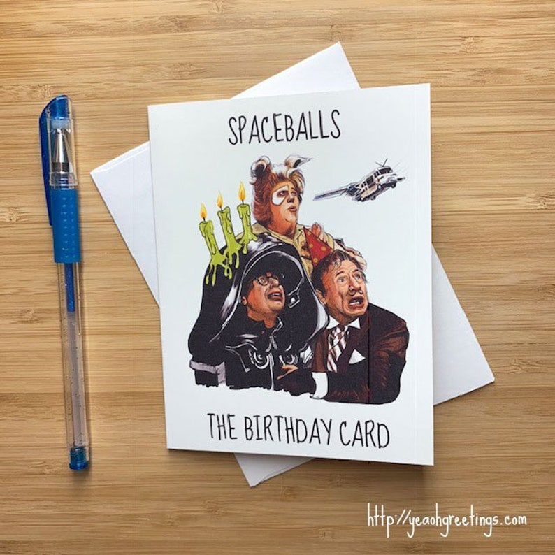 Funny Space Balls the Birthday Card, Sci Fi 1980s, Birthday Card for ...