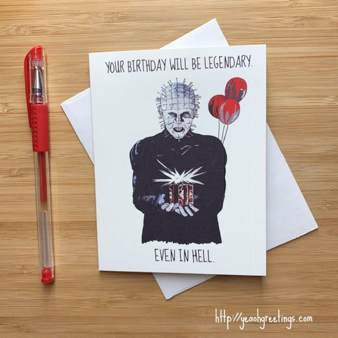 Creepy 'your Birthday Will Be Legendary' Horror Birthday Card, Classic ...