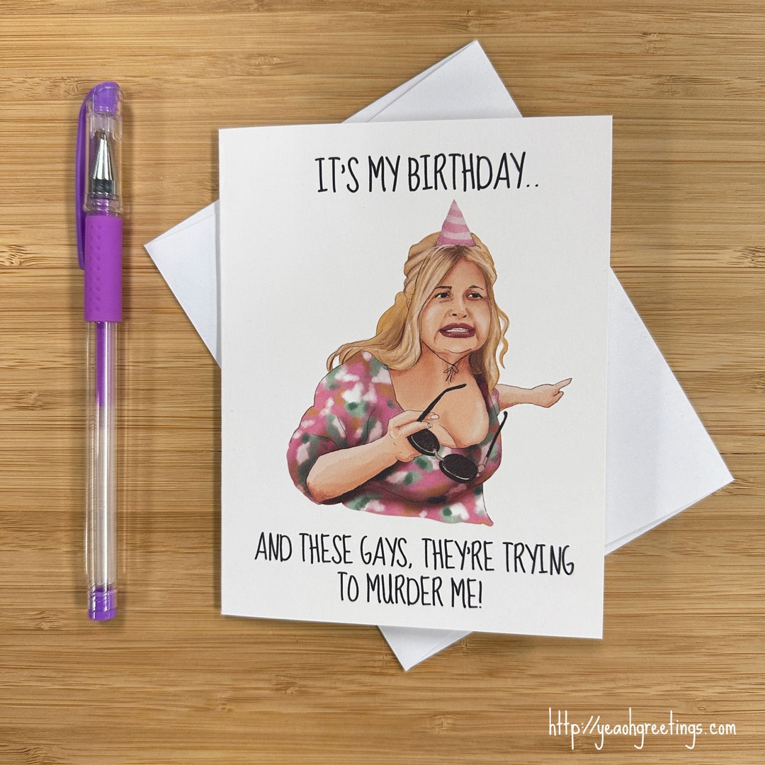 Funny Jennifer Coolidge Birthday Card, Happy Birthday Card for ...