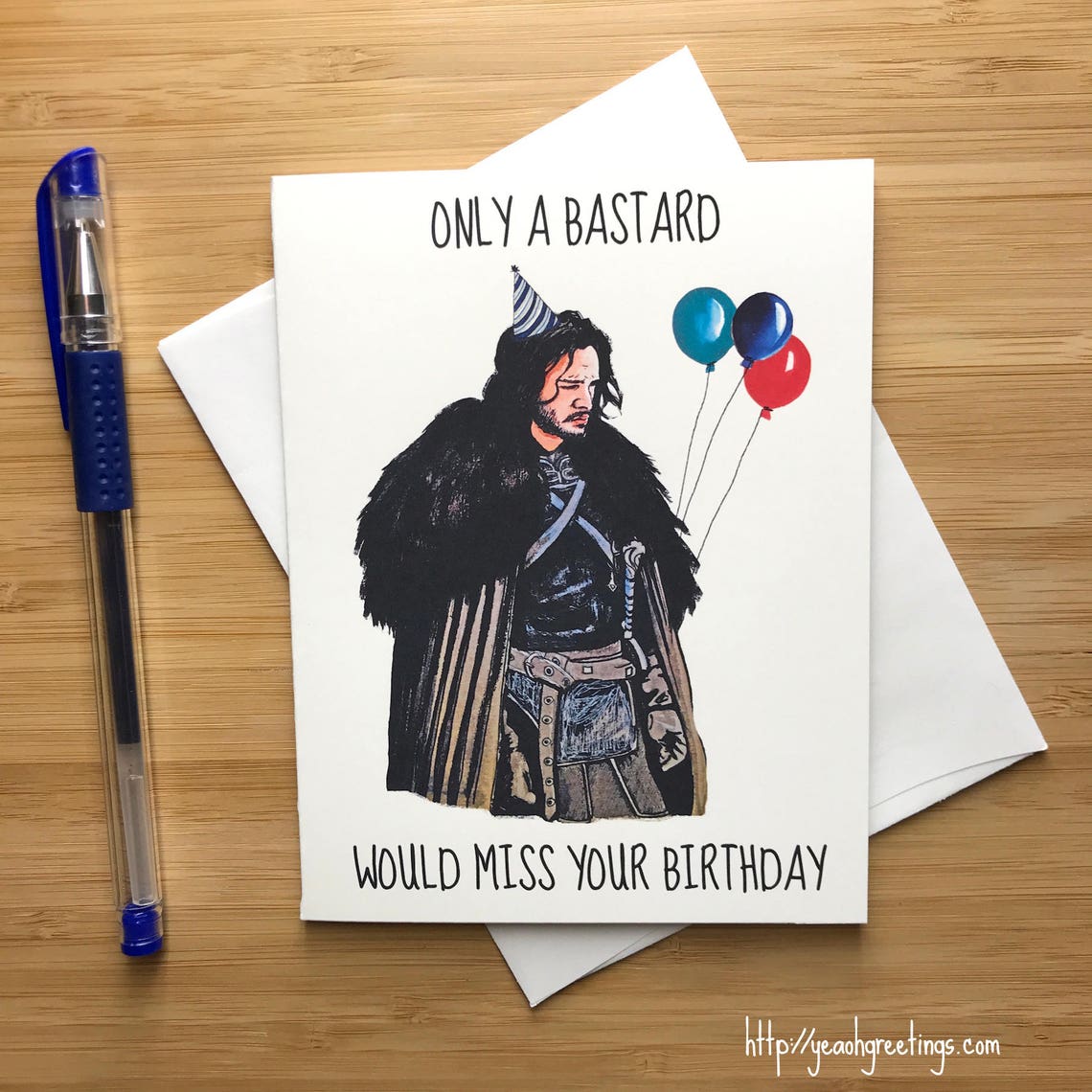 Funny 'only a Bastard' Birthday Card Handmade - Etsy