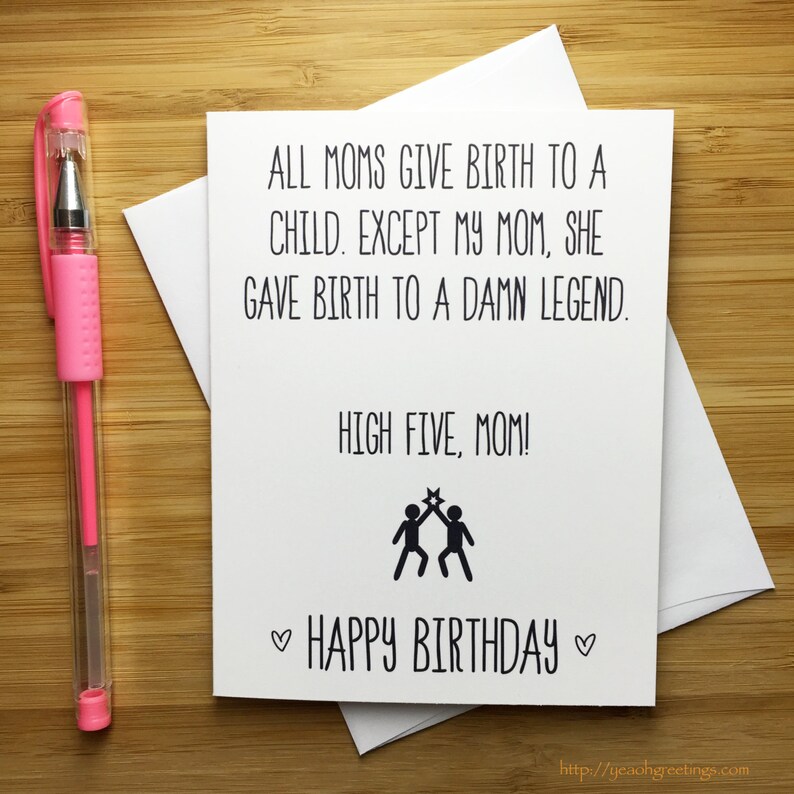 Funny Happy Birthday Mom Card Mother Happy Birthday Happy Etsy Funny Happy Birthday Mom Card Mother Happy Birthday Happy Etsy