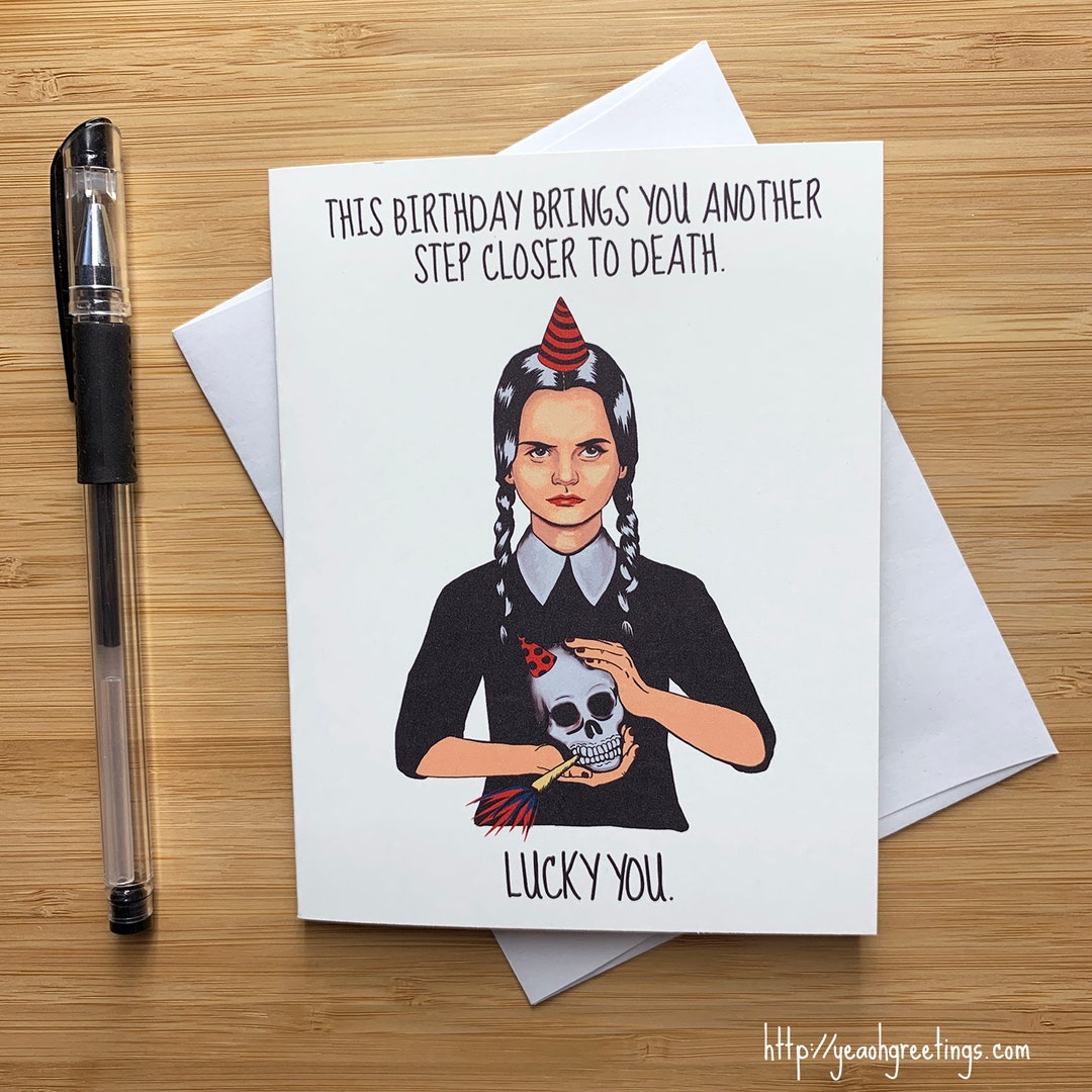 Cute Wednesday Birthday Card, Happy Birthday Card for Girlfriend, Girl ...