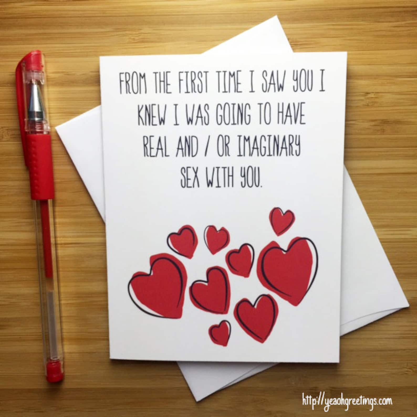 Naughty Sex Card, Sexual Card, Naughty Love Card, Adult Valentine ...