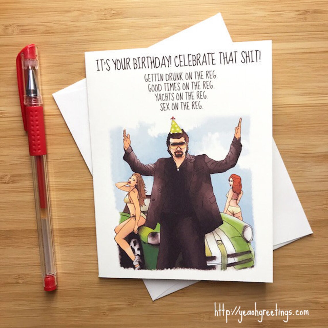 Funny 'it's Your Birthday Celebrate That Sh*t', Card, Funny Birthday ...
