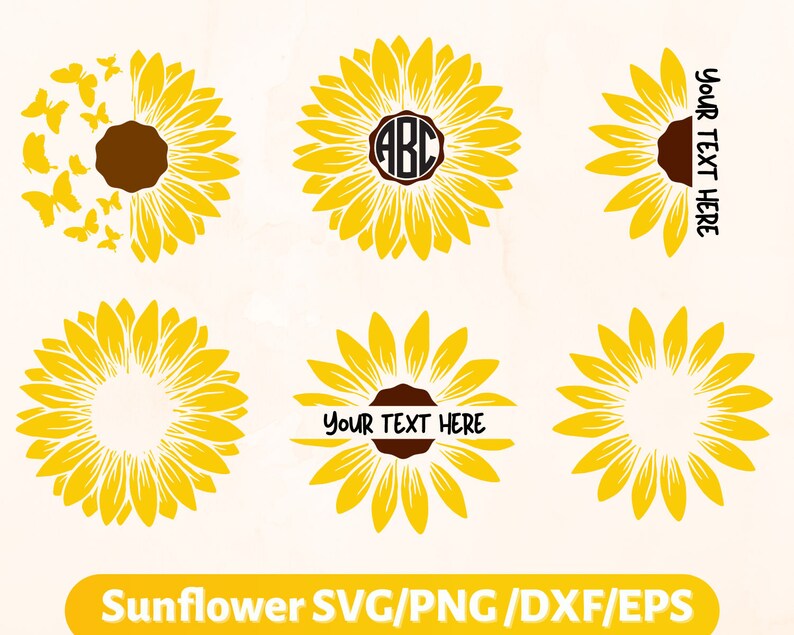 Sunflower Bundle Sunflower Svg Sunflower Png Sunflower - Etsy