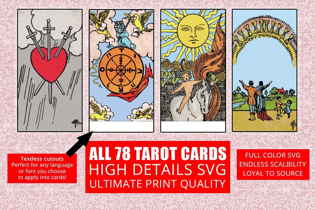 Tarot Cards SVG Color | Rider Waite | Ultimate Quality | Printable ...