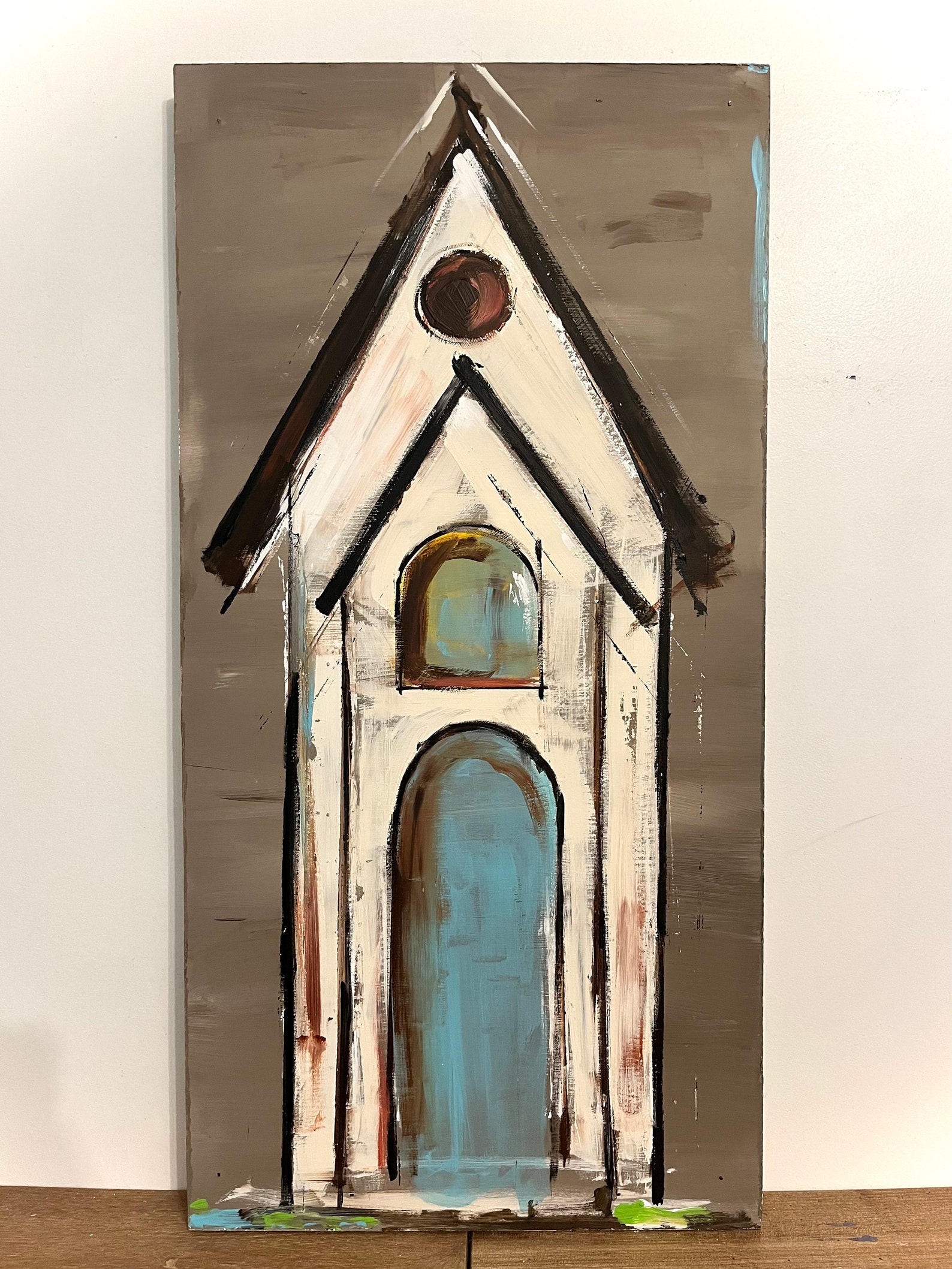 Original Chapel Painting on a Wood Panel Church - Etsy