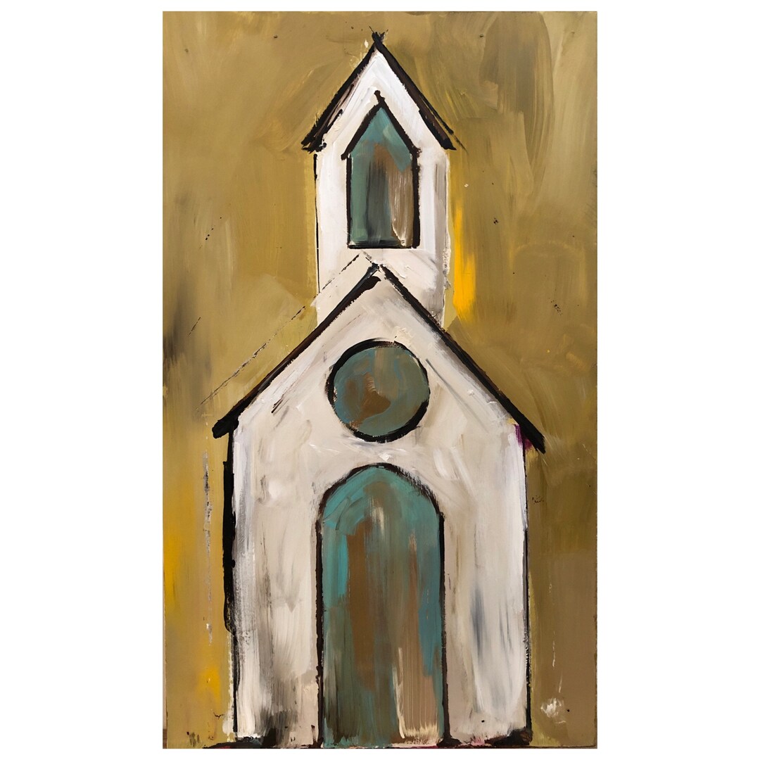Chapel Painting on a Wood Panel Original Art - Etsy