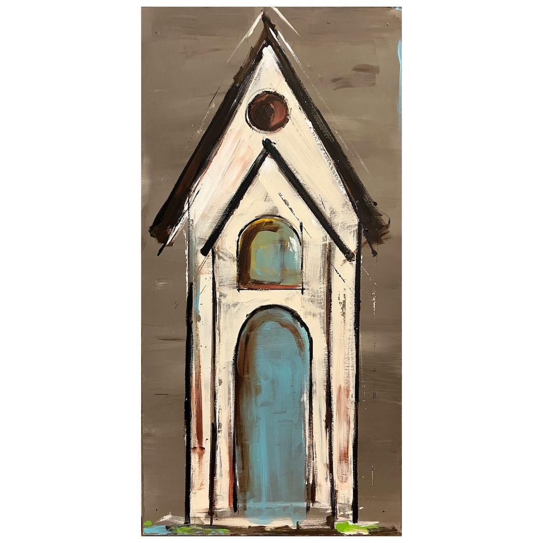 Original Chapel Painting on a Wood Panel Church - Etsy