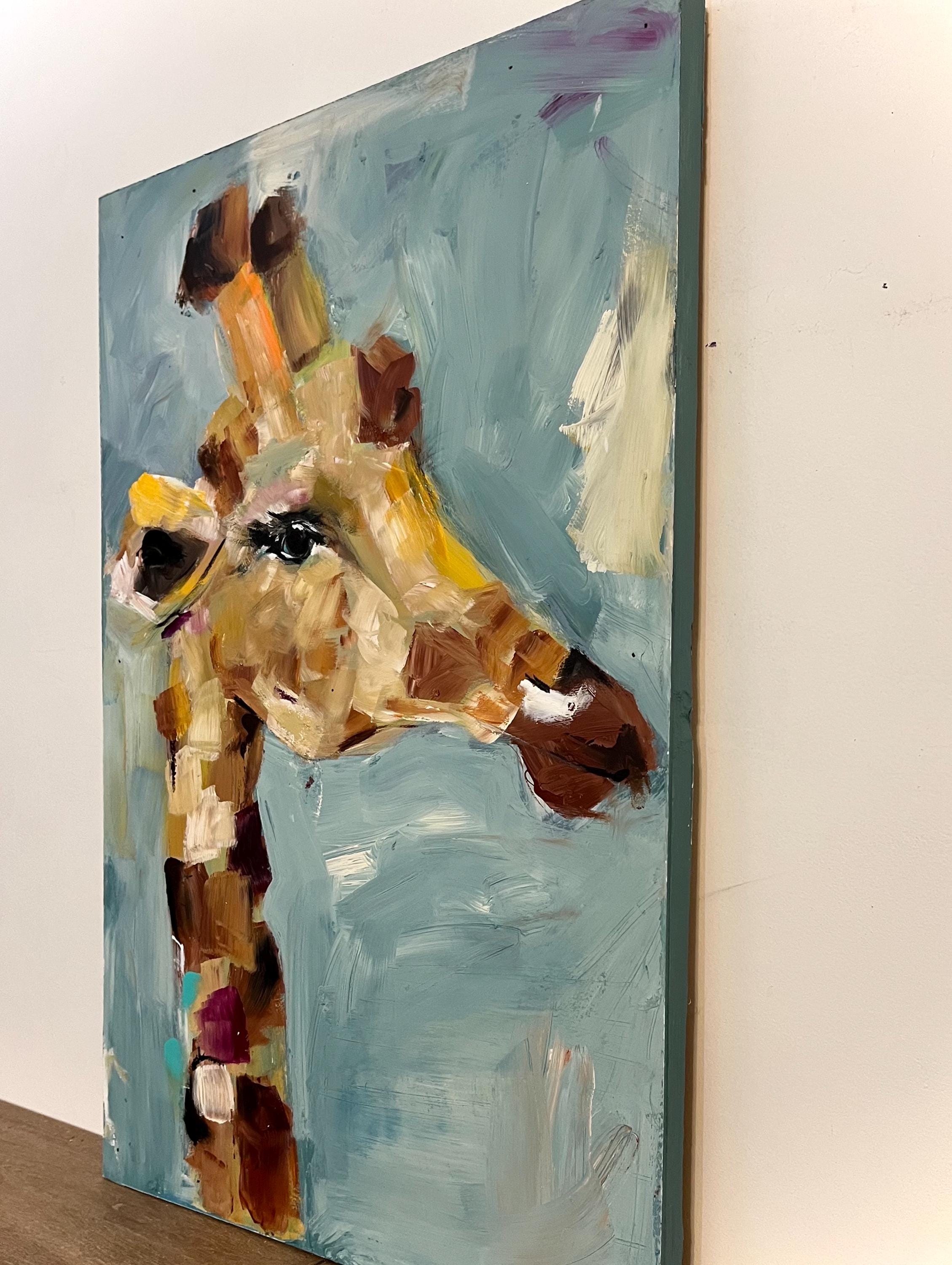 Giraffe Painting on a Wood Panel Original Art - Etsy