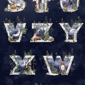 Into the Wild - the Wild Alphabets Starry Night-watercolor Alphabets ...