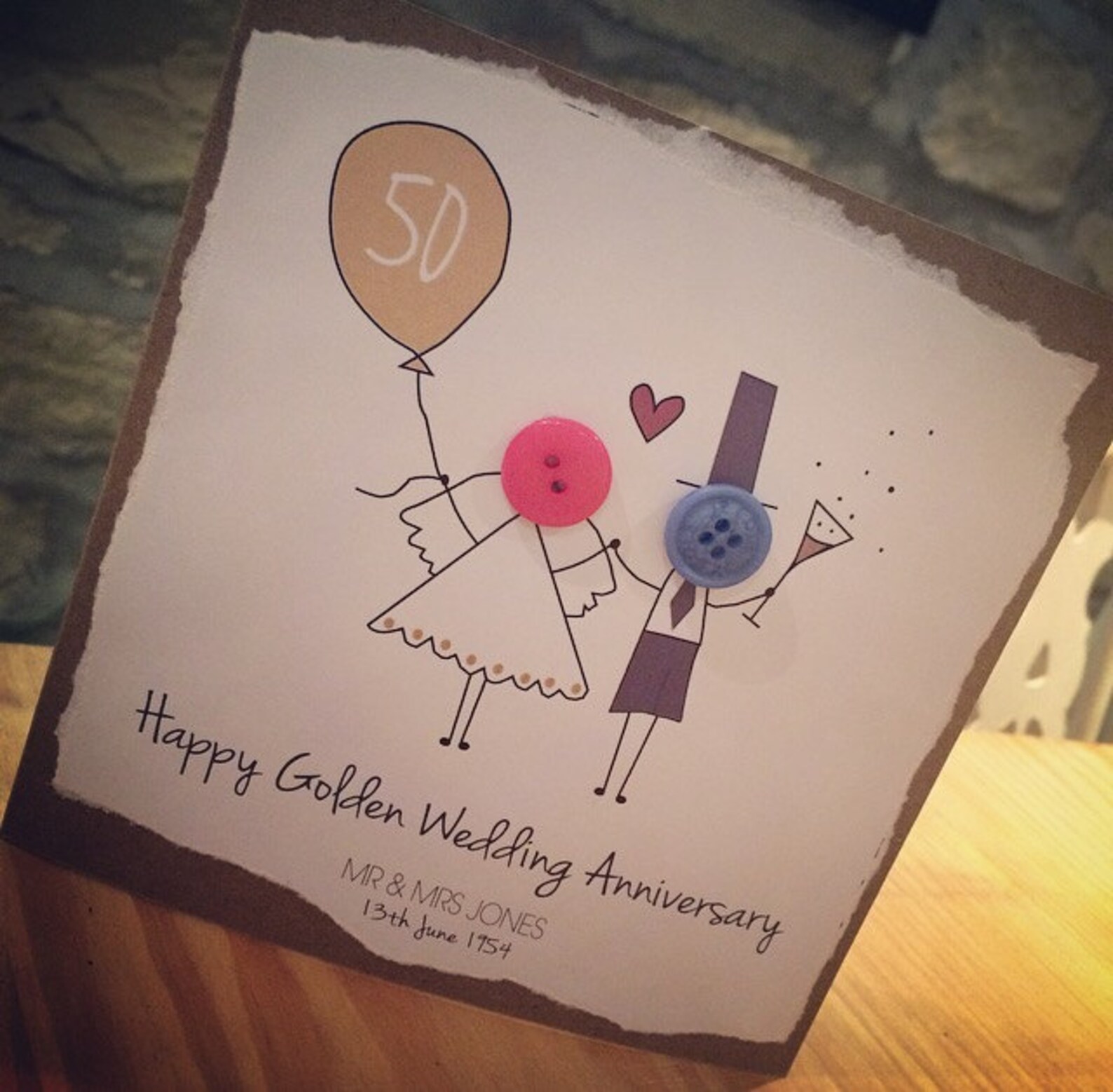 Personalised wedding wedding anniversary button people | Etsy
