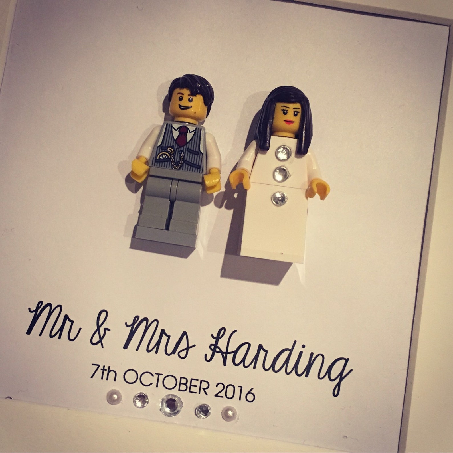 Lego Bride and Groom Personalised Wedding Gift Frame - Etsy UK
