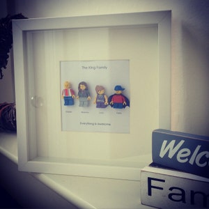 Lego Mini Figures Customised FAMILY of 7 Personalised Gift Frame - Etsy