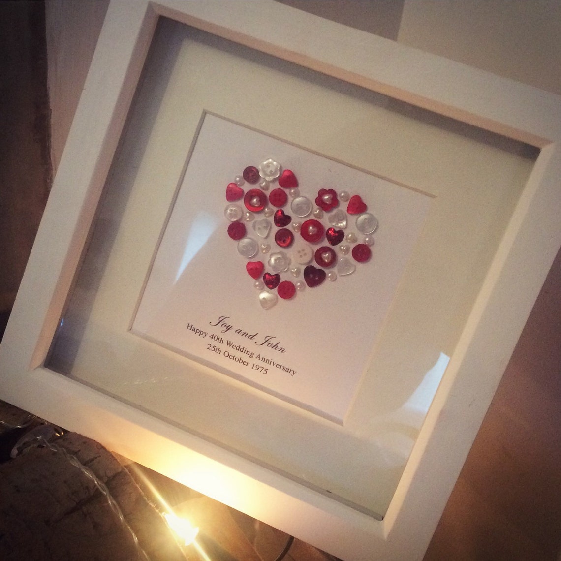 Personalised Handmade Heart and Wording Frame Perfect Gift X - Etsy UK