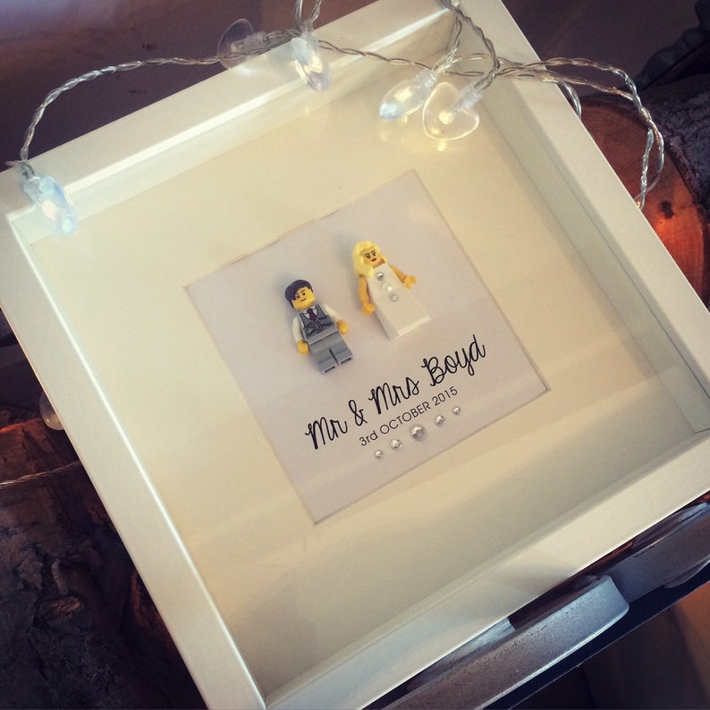 Lego Bride and Groom Personalised Wedding Gift Frame - Etsy UK
