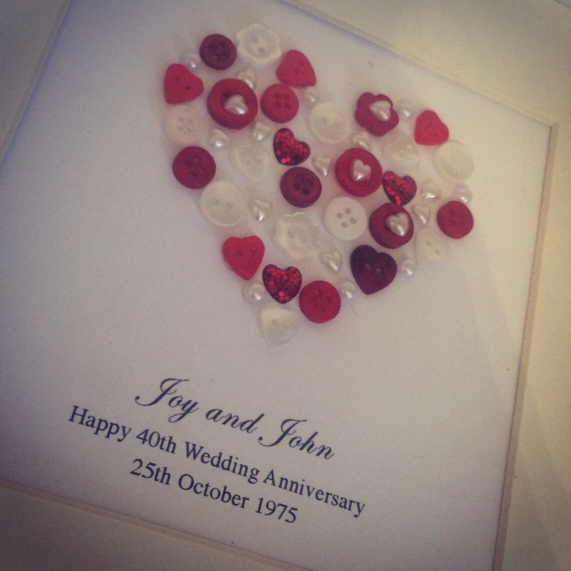 Personalised Handmade Heart and Wording Frame Perfect Gift X - Etsy UK